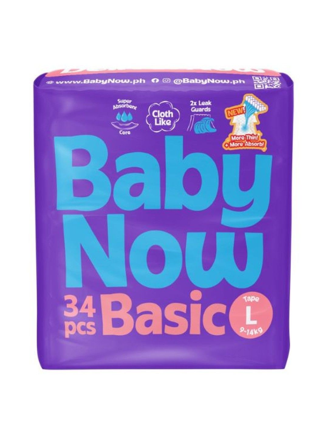 Baby Now Basic Tape L (34pcs) | edamama